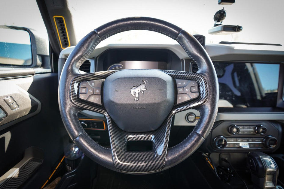21 Offroad Carbon Fiber Interior Steering Wheel Trim - 2021+ Bronco ...