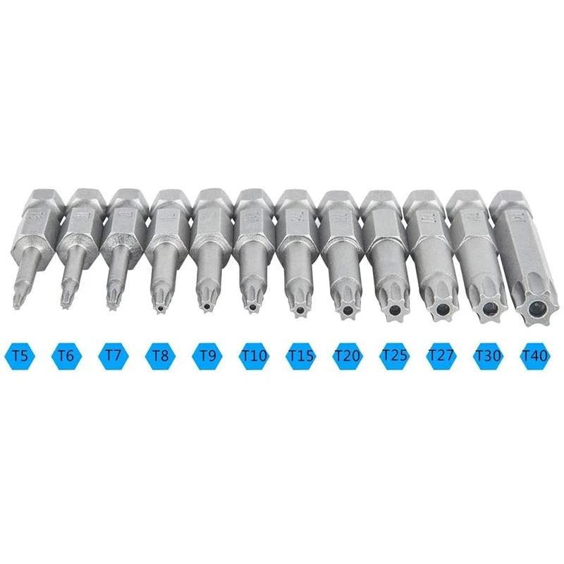 21 Offroad Torx 1/4" Screwdriver Bit Set (T5 T6 T7 T8 T9 T10 T15 T20 T ...