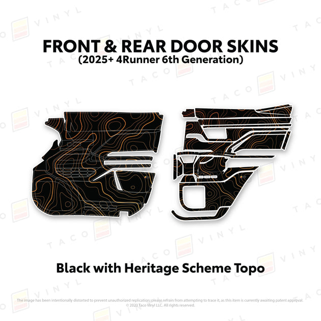 TV 2025+ Toyota 4Runner Full Door Skins | StickerFab