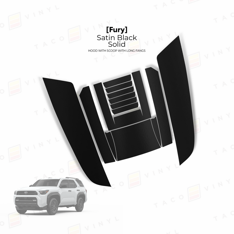 Fury Hood Scoop Stamp (W/ Long Fangs) for 2025+ 4Runner | StickerFab