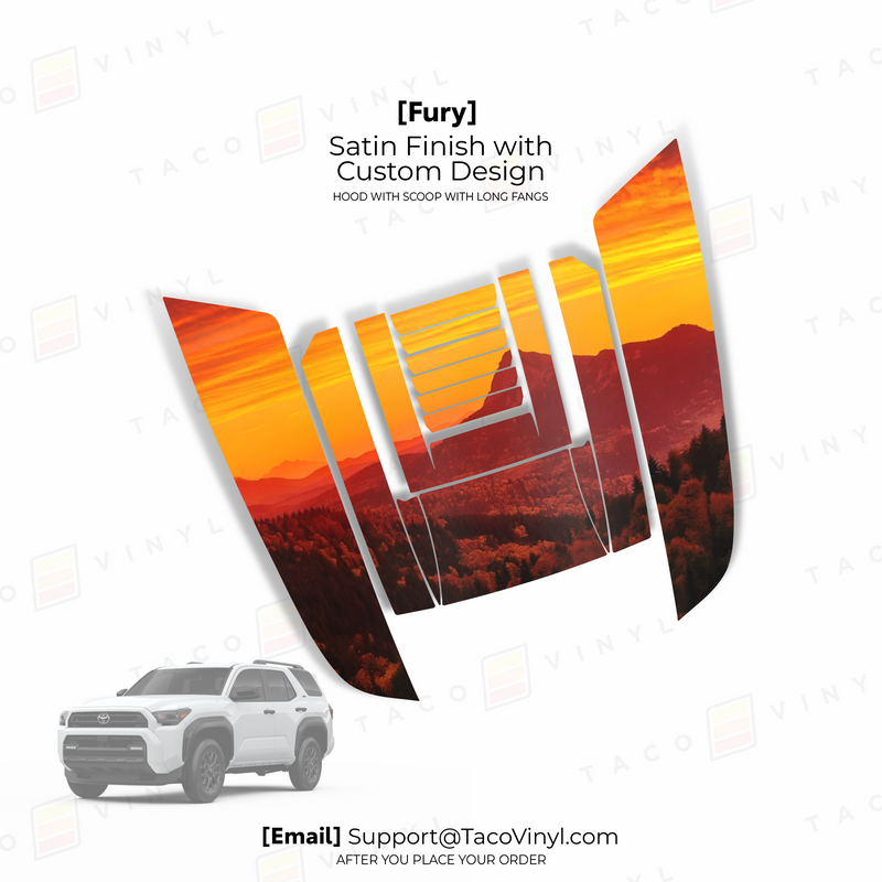 Fury Hood Scoop Stamp (W/ Long Fangs) for 2025+ 4Runner | StickerFab