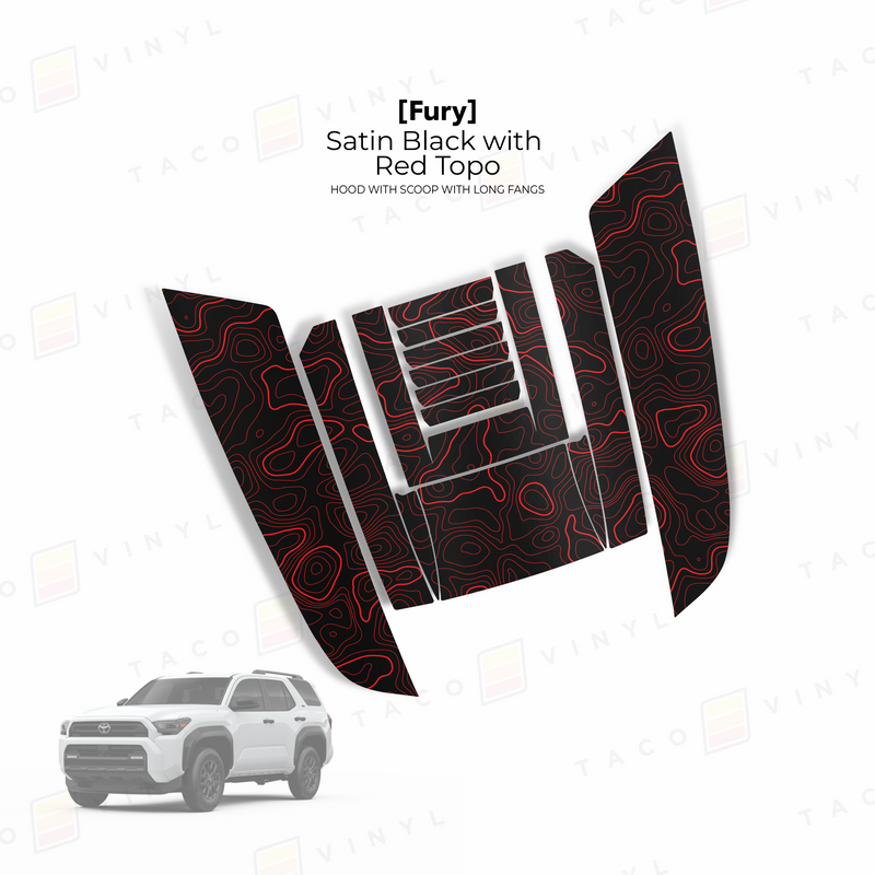 Fury Hood Scoop Stamp (W/ Long Fangs) for 2025+ 4Runner | StickerFab