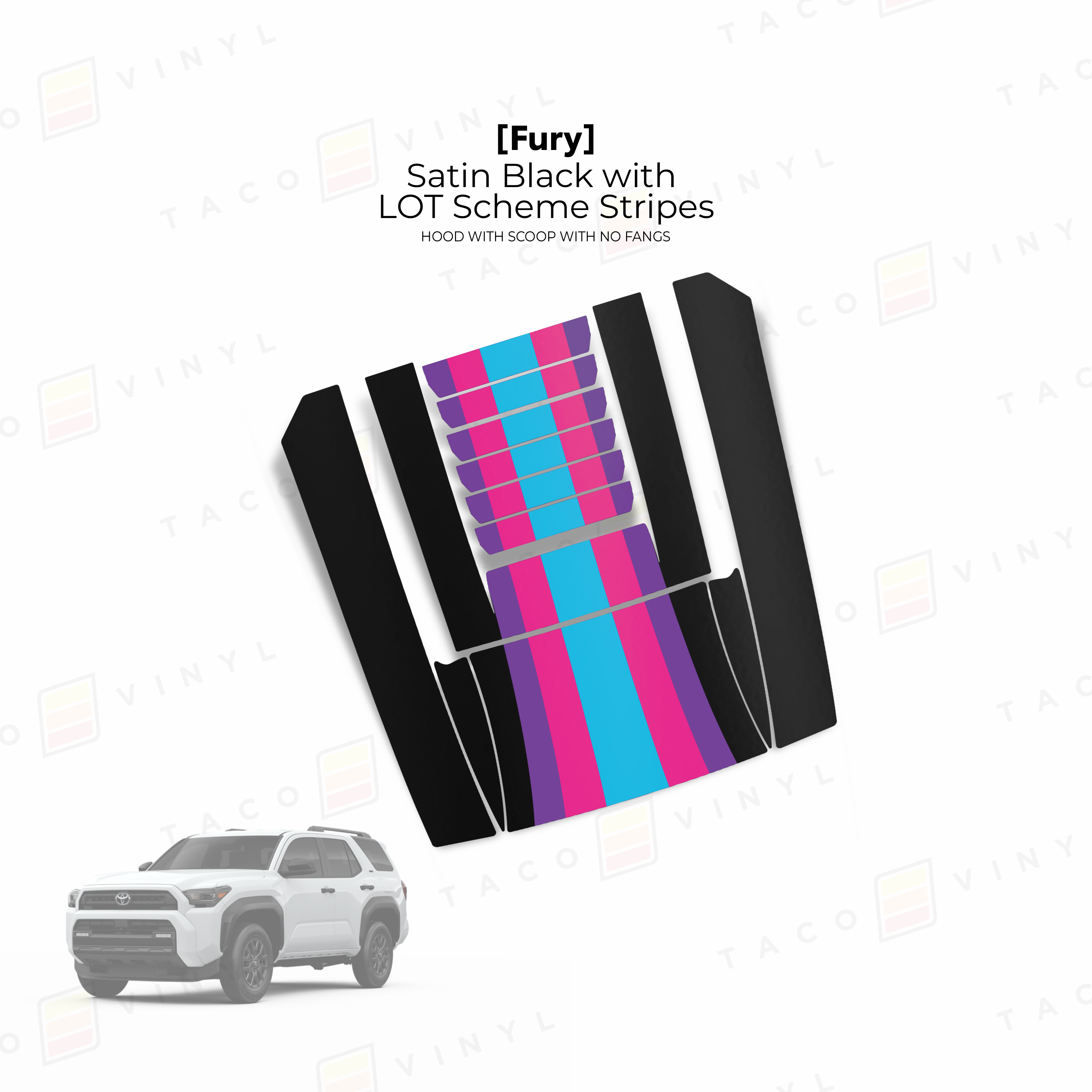 Fury Hood Scoop Stamp (Center Only) for 2025+ 4Runner | StickerFab