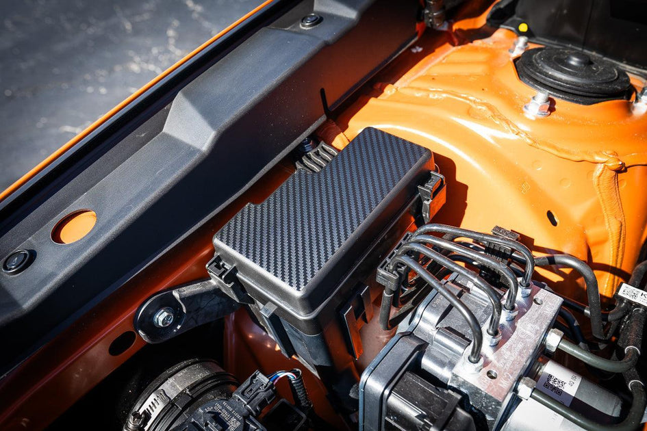 2022+ Subaru WRX 3D Carbon Secondary Fuse Box Cover Overlay | StickerFab