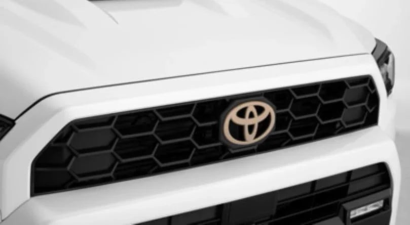 2025 Toyota 4Runner OEM Front Emblem Matte Black ABS Overlay | StickerFab