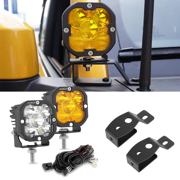 Auxbeam 2021+ Bronco 3" Dual Pod Ditch Lights (White / Yellow) V2 ...