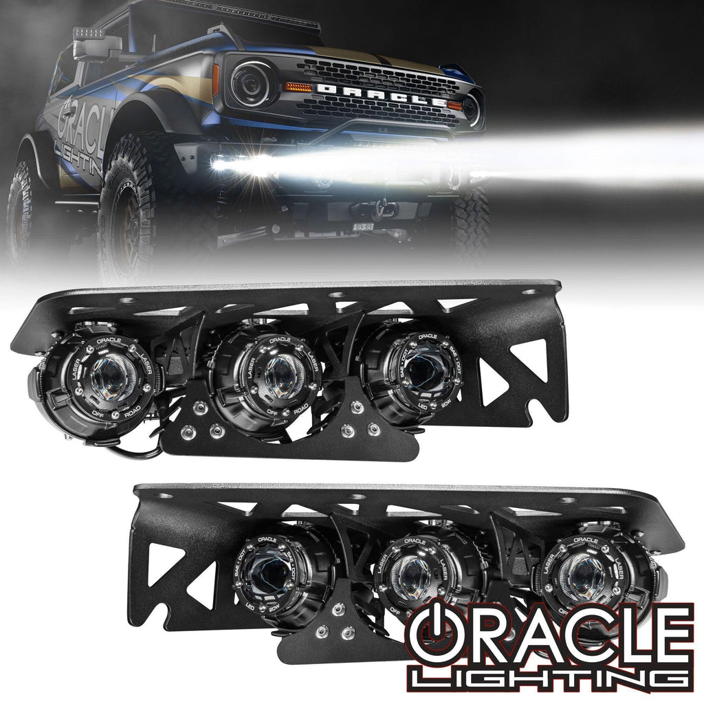 2021+ Bronco Laser + LED Fog Light Kit by Oracle - Fits OEM HD Modular ...