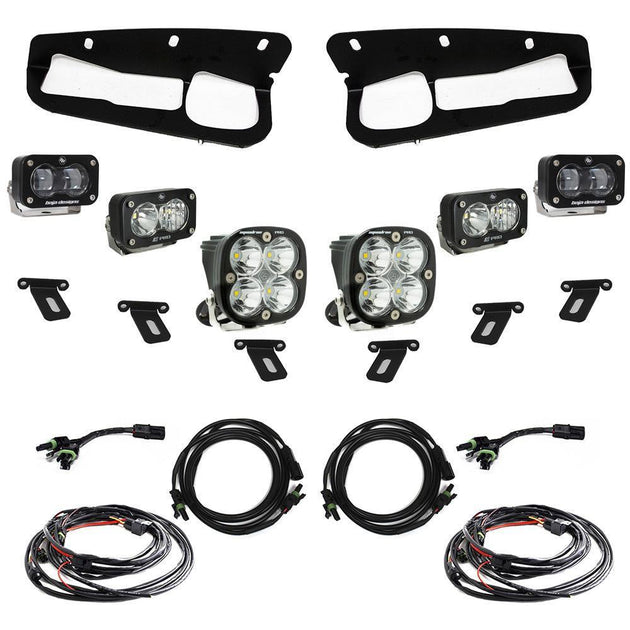 2021+ Bronco Baja Designs S2 SAE "Pro" Triple Fog Pocket Light Kit ...