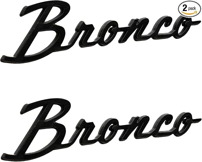 Ford Bronco OEM Gloss Black Cursive Fender Emblems - 2021+ Bronco ...