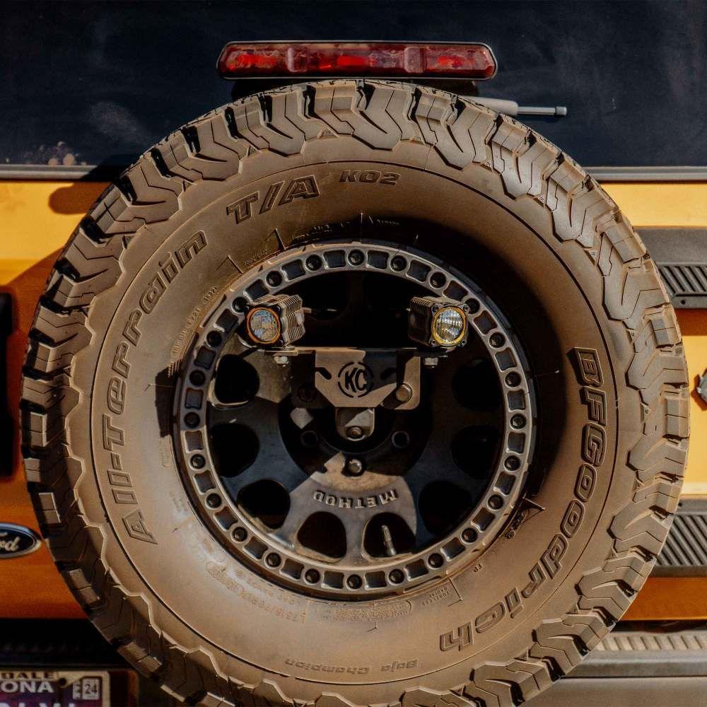 KC HiLiTES 2022+ Bronco Raptor Spare Tire Carrier Chase Light Bracket ...