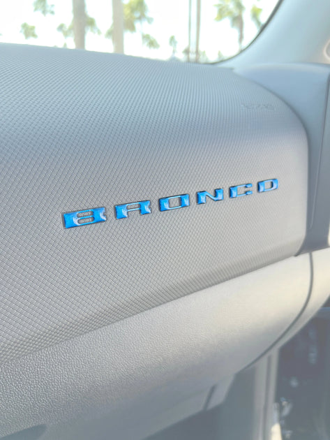 Passenger Dash Letter Inserts fits 2025 Bronco Sport | StickerFab