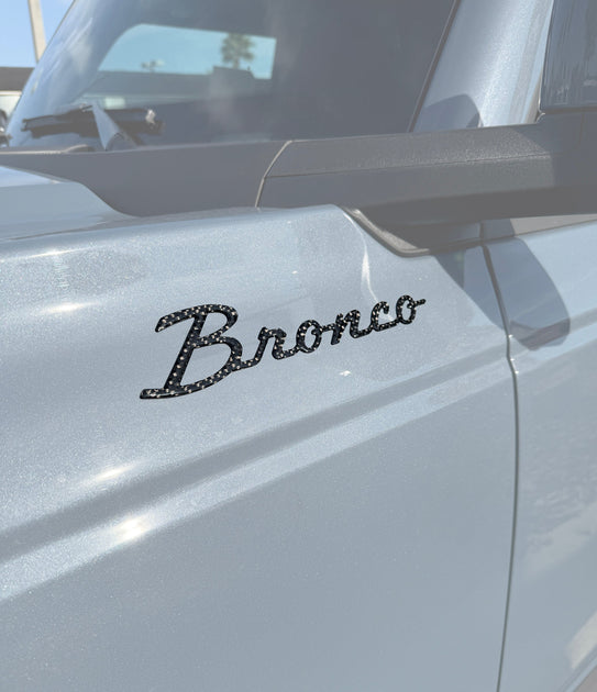 Ford Bronco Script Badge Overlay – Fits 2021-2026 Bronco | StickerFab