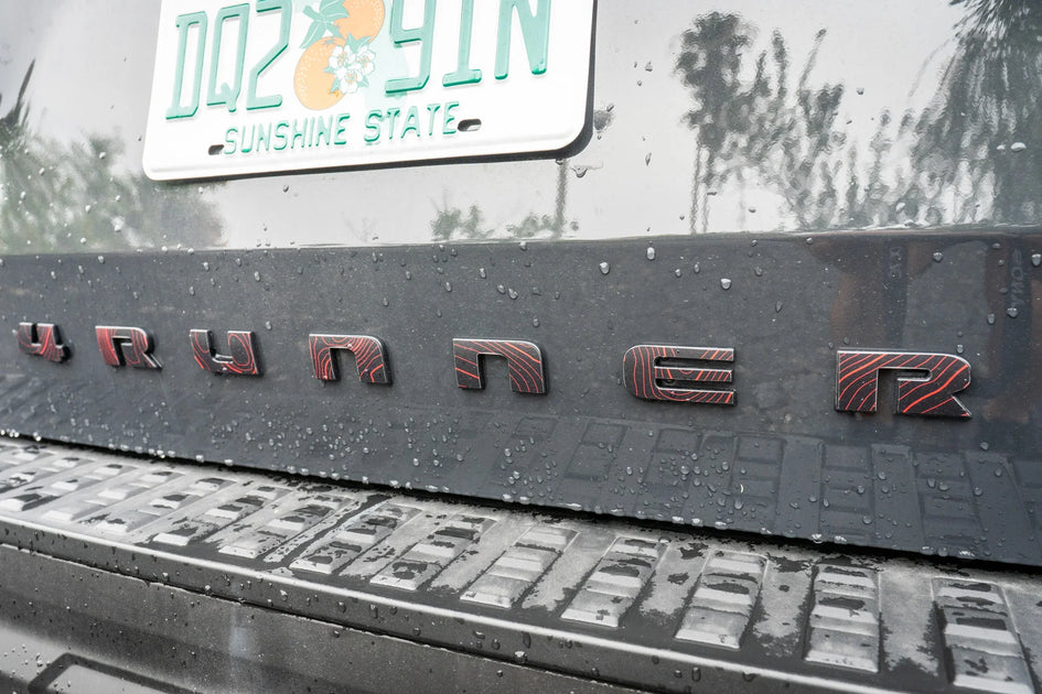 TOYOTA 2025 4Runner Topographic Rear Tailgate Logo Overlays | StickerFab