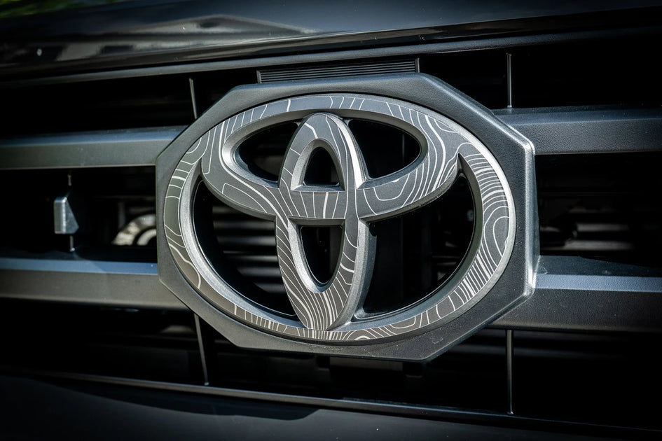 TOYOTA 2025 4Runner Topographic Rear Tailgate Logo Overlays | StickerFab