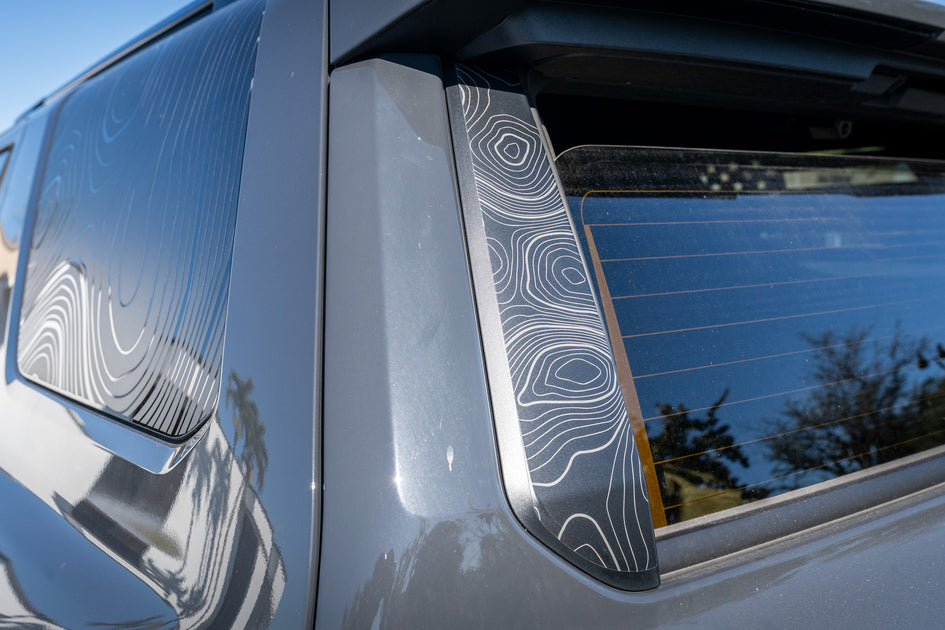 2025+ Toyota 4Runner Sliding Rear Window Trim Topographic Map Overlays ...