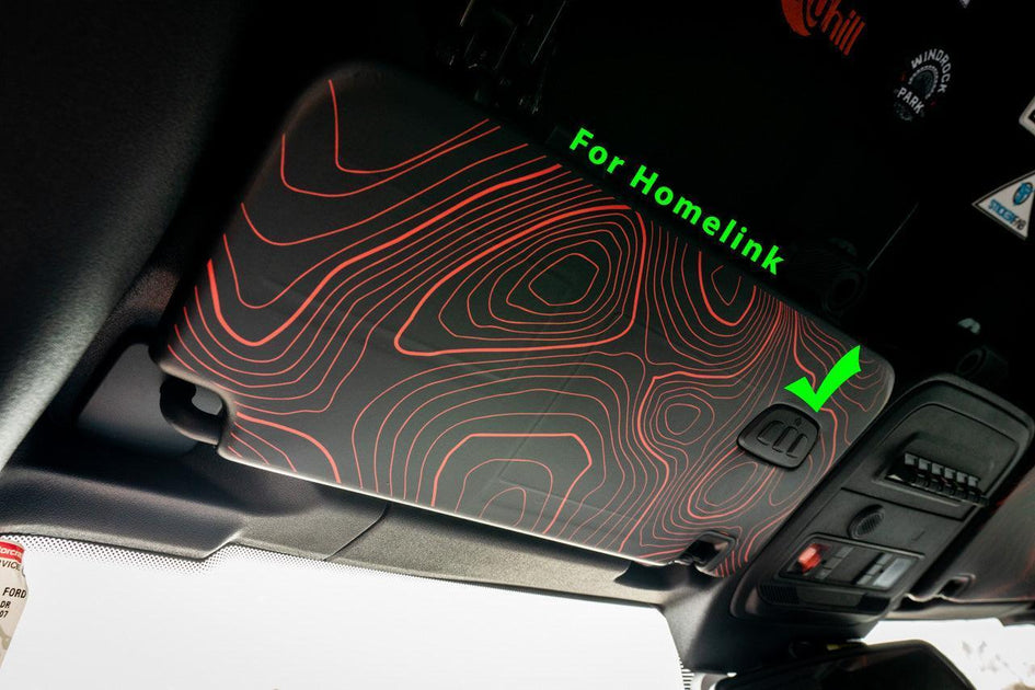 Topo Interior Sun Visor Overlays (Printed Series) - 2021+ Bronco (with ...