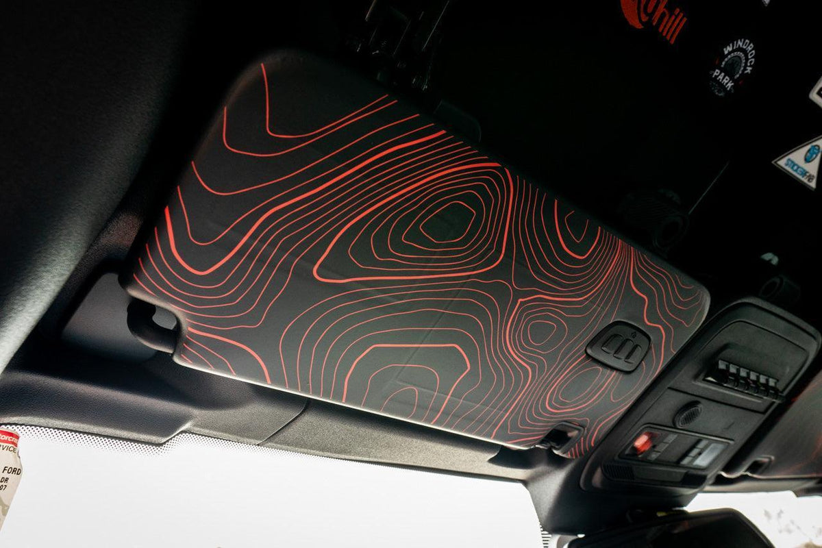 Topo Interior Sun Visor Overlays (Printed Series) - 2021+ Bronco (with ...