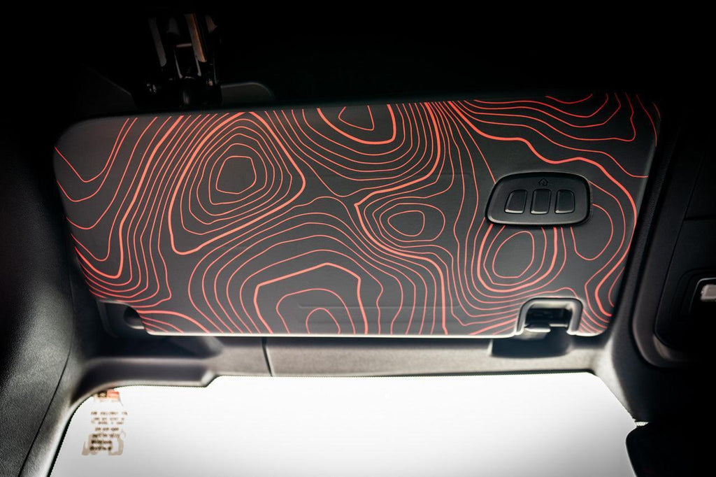 Topo Interior Sun Visor Overlays (Printed Series) - 2021+ Bronco (with ...
