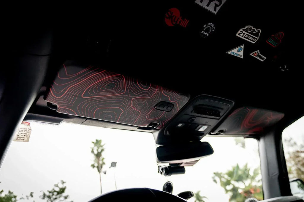 Topo Interior Sun Visor Overlays (Printed Series) - 2021+ Bronco (with ...