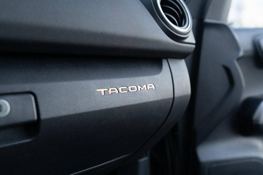 2016-2023 Toyota Tacoma Glove Box "TACOMA" Logo Inlays - Custom Printed ...