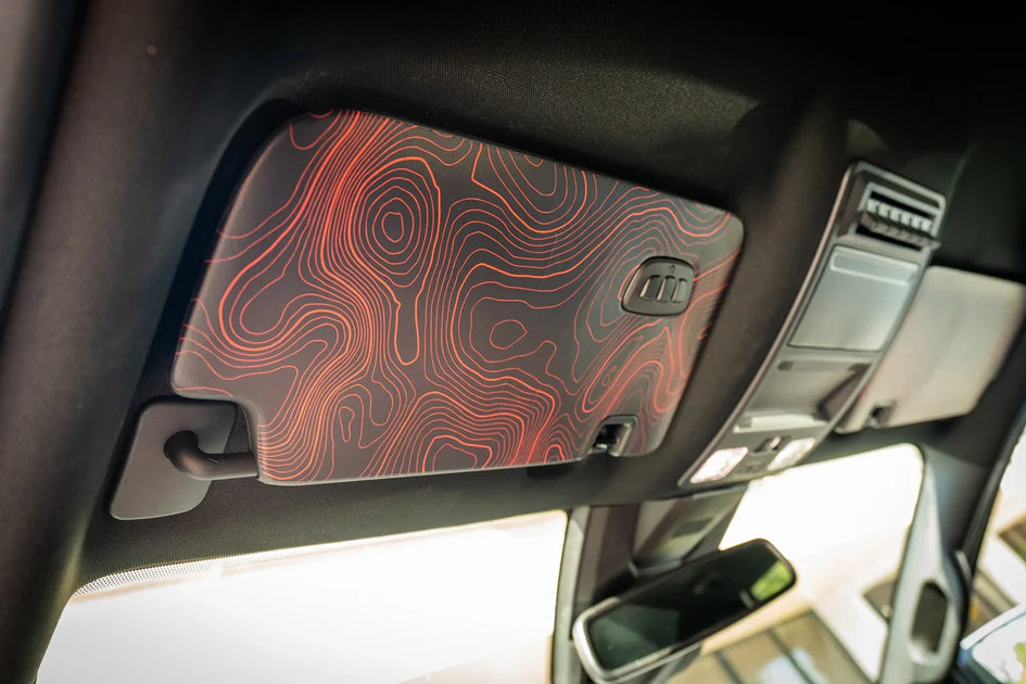 2024+ Ranger Raptor Topographic Sun Visor Overlays with Homelink ...