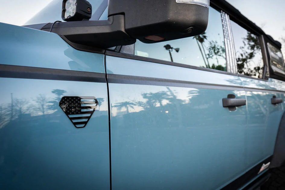 2021+ Bronco American Flag Acrylic Fender Badge Emblems - Badlands ...