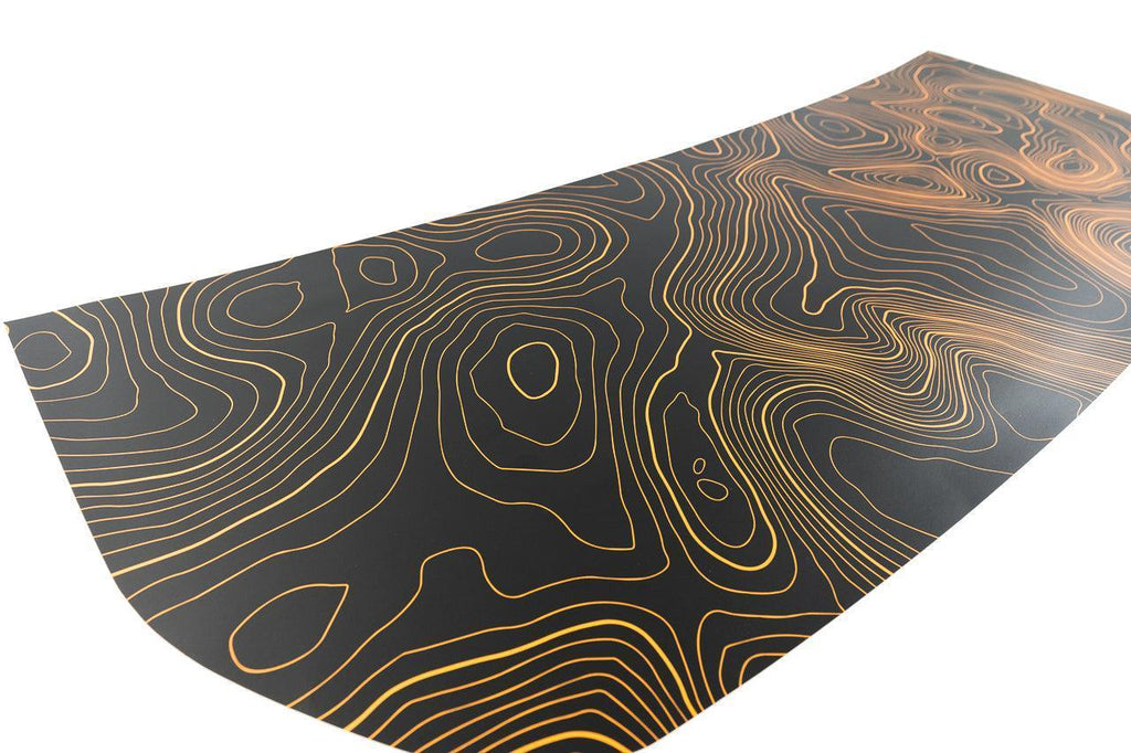 Stealth 2021+ Bronco Black Topographic Map Hood Overlay (Printed Series ...