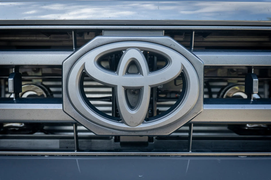 2025 Toyota 4Runner OEM Front Emblem Matte Black ABS Overlay | StickerFab