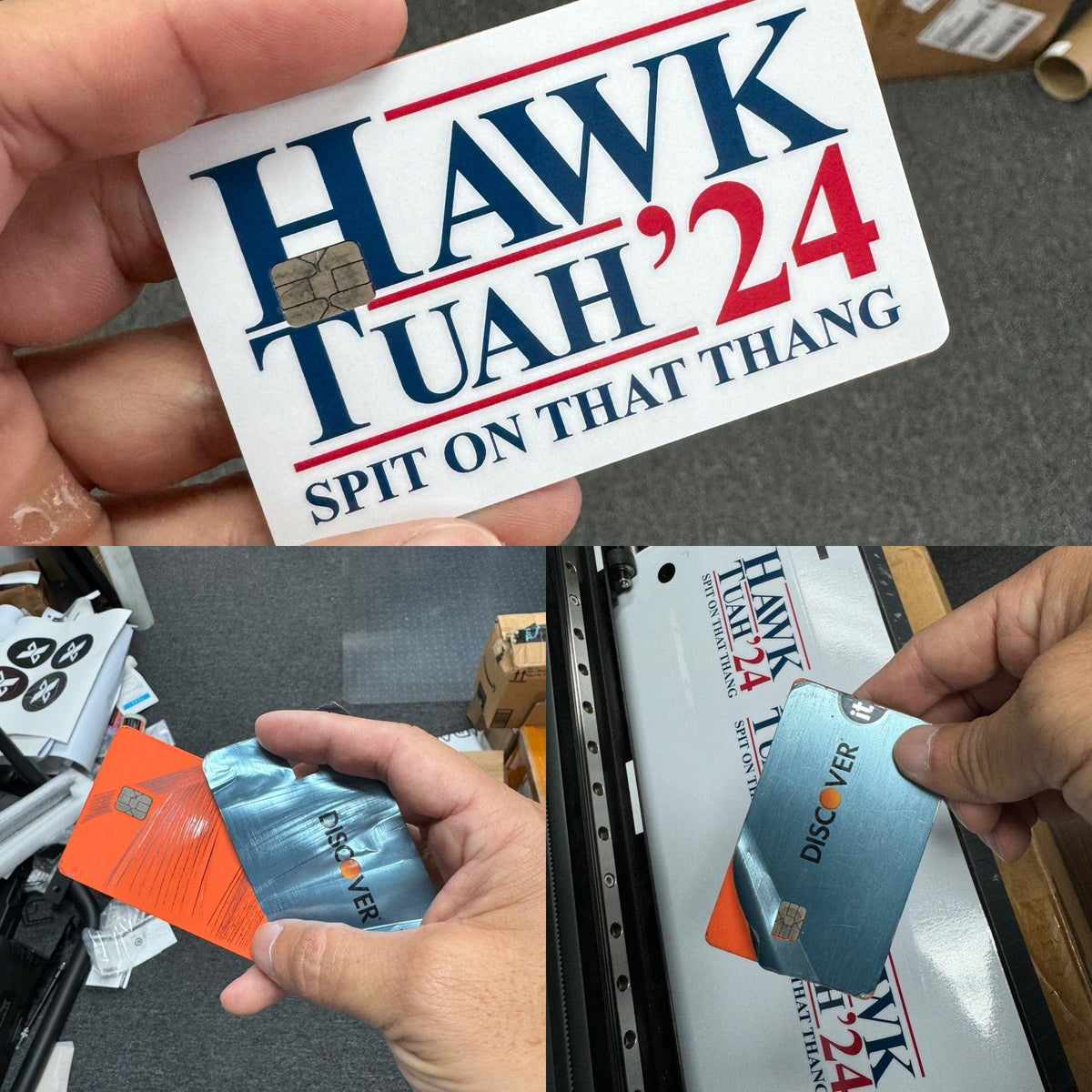 Hawk Tuah Spit on That Thang 2024 Credit Card Overlay Sticker – StickerFab