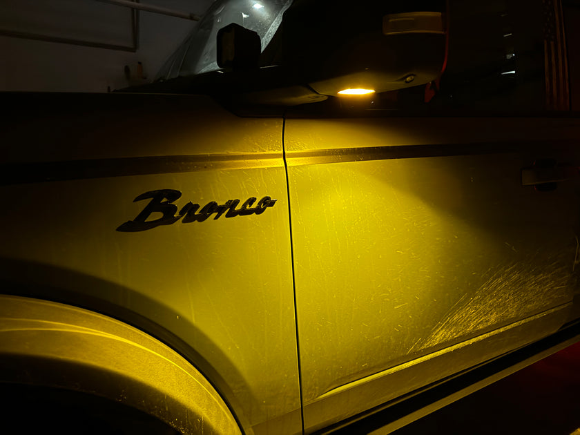 Puddle Light Covers (Amber or Yellow) - 2021+ Bronco | StickerFab