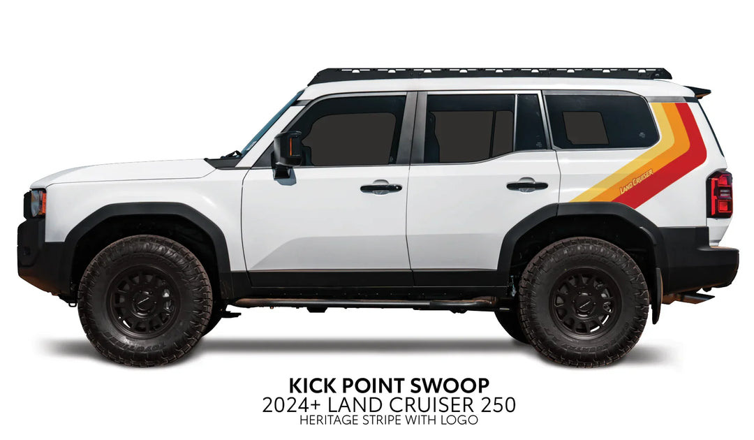 2024+ Land Cruiser 250 Kick Point Swoop Side Decals | StickerFab