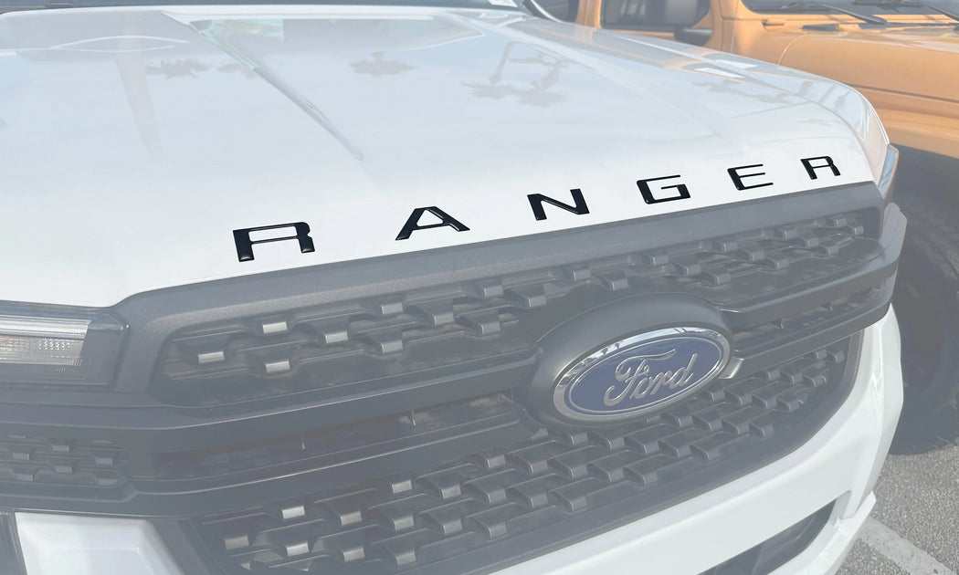 TufSkinz 2024+ Ford Ranger Domed Hood Lettering Kit | StickerFab