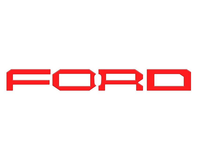 2022+ Bronco Raptor Ford Race Red Grille Letters | StickerFab