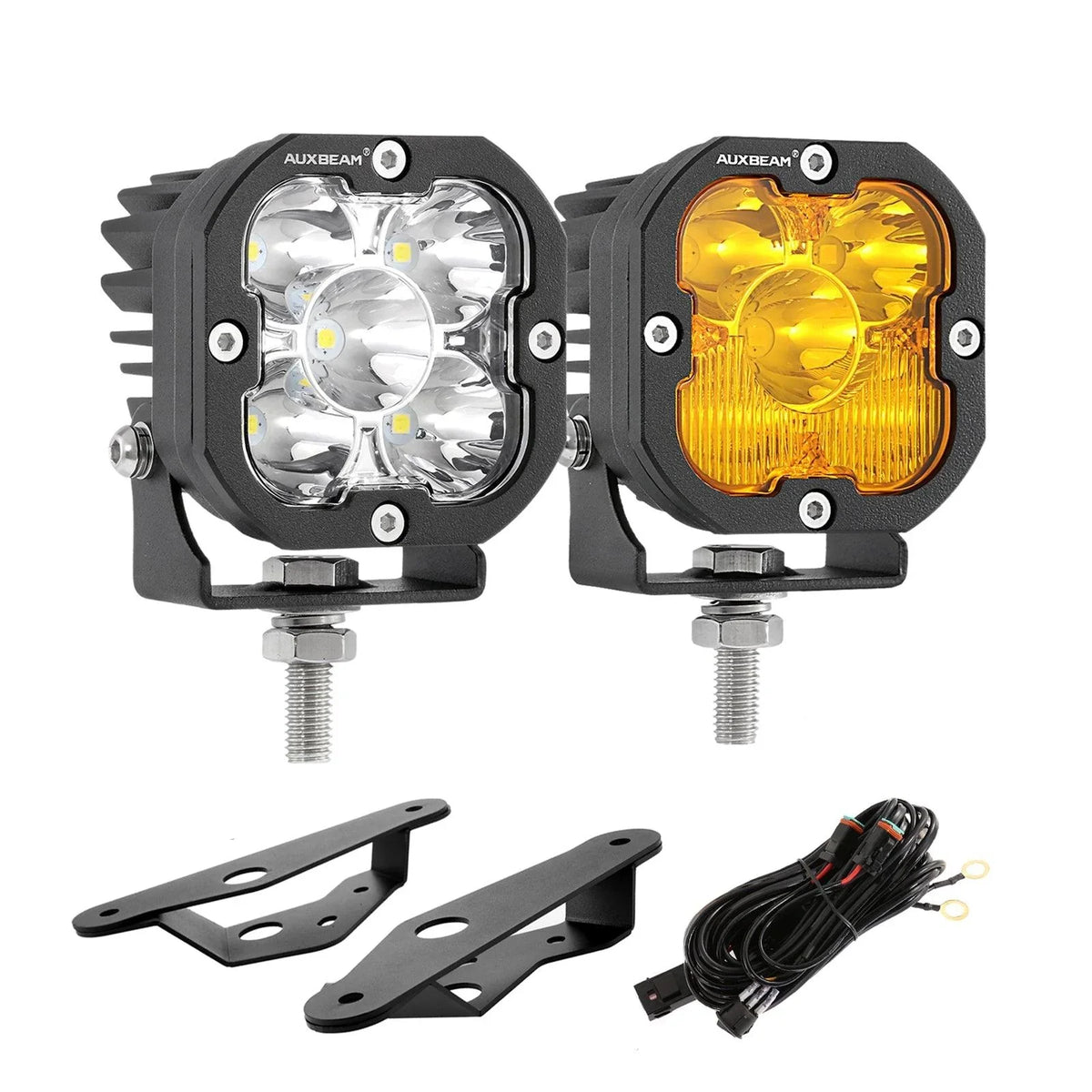 Auxbeam 2021+ Bronco 3" Dual Pod Ditch Lights (White / Yellow) V1 ...