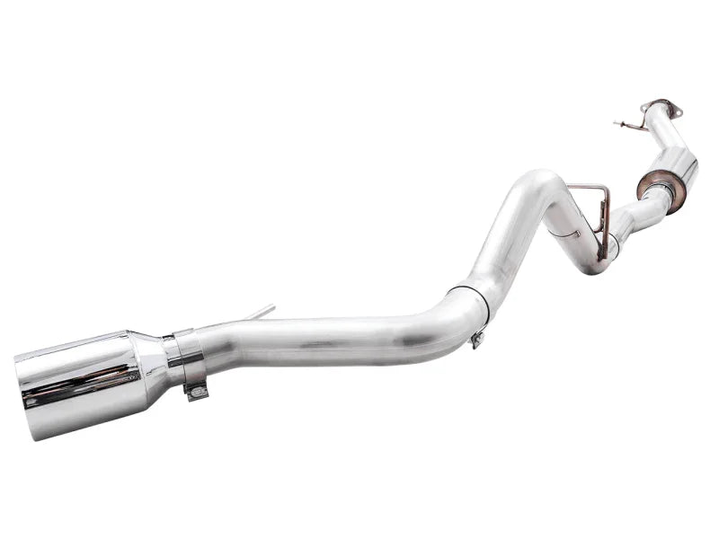 AWE Tuning 0FG Single Rear Exit Exhaust w/5" Chrome Silver Tip & Bash ...