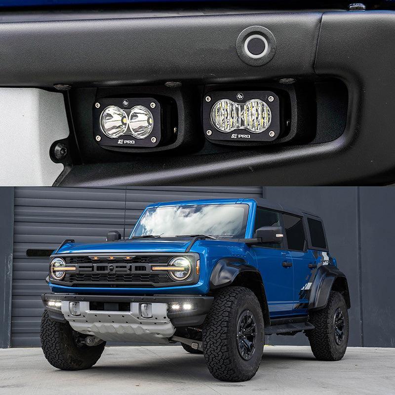 2021+ Bronco Raptor Baja Designs S2 Pro Dual Fog Pocket Light Upgrade ...