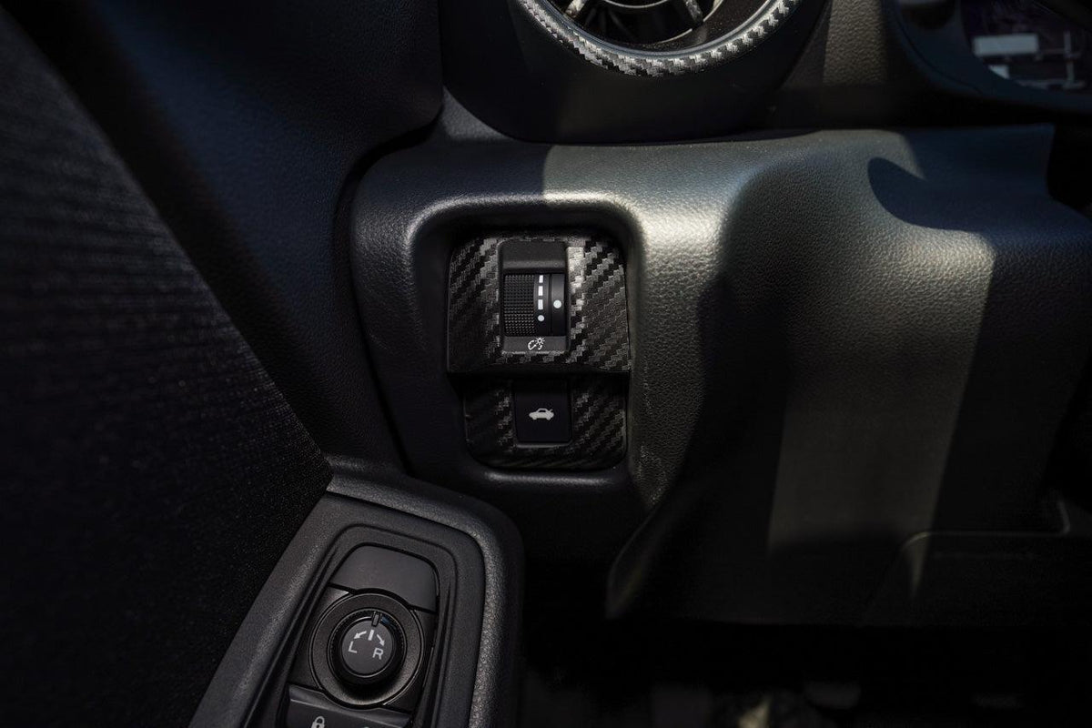 Dimmer and Trunk Switch Trim 3D Carbon Overlays - 2022+ BRZ / GR86 ...