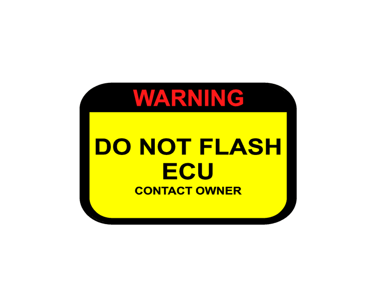 Warning Sticker Do Not Flash (OBD Port) - Universal | StickerFab