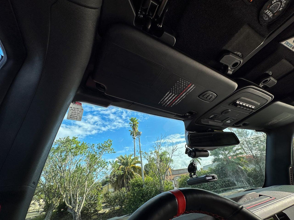 Flag Sun Visor Warning Overlays - 2021+ Bronco / 2024+ Ranger Raptor ...