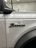 2021+ Ford Bronco Cursive Script Metal Emblems (Modified) – StickerFab