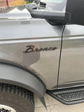 2021+ Ford Bronco Cursive Script Metal Emblems (Modified) – StickerFab