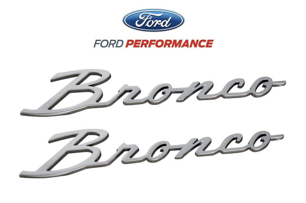 2021+ Bronco Ford Bronco Cursive Script Metal Emblems (Modified ...