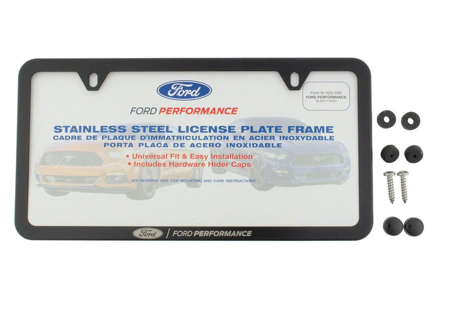 Ford Performance Black Stainless Steel Slim License Plate Frame ...