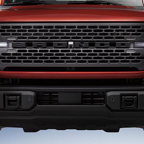 Ford Performance OEM Matte Black Grille Emblem Overlays - 2021+ Bronco ...
