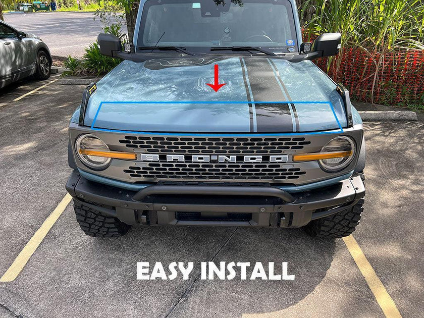 2021-2023 Ford Bronco Hood Paint Protection Film (PPF) | StickerFab