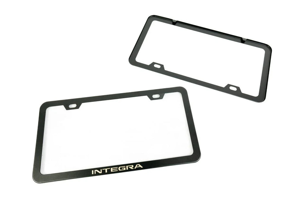 "Integra" License Plate Frame - Black, Pair | StickerFab