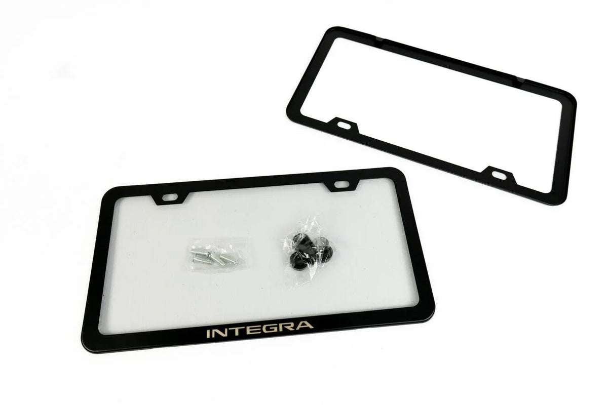 "Integra" License Plate Frame - Black, Pair – StickerFab