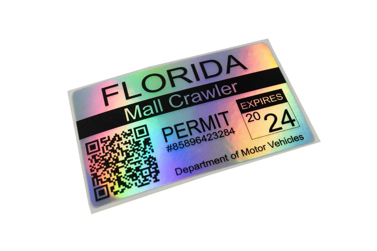 Mall Crawler Permit Sticker 3.5" - All States – StickerFab