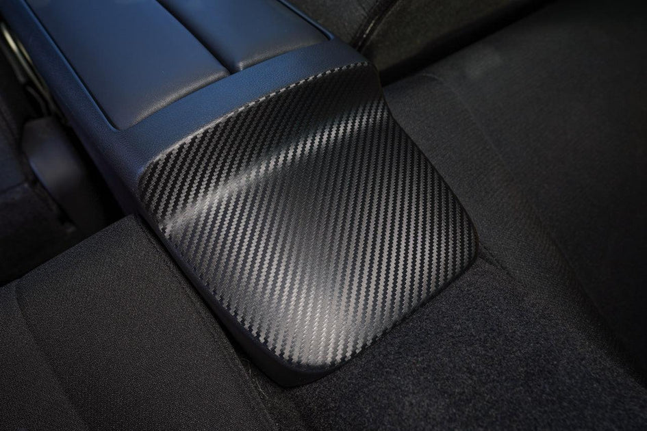 Rear Seat Center Console 3D Carbon Overlay - 2022 BRZ / GR86 | StickerFab