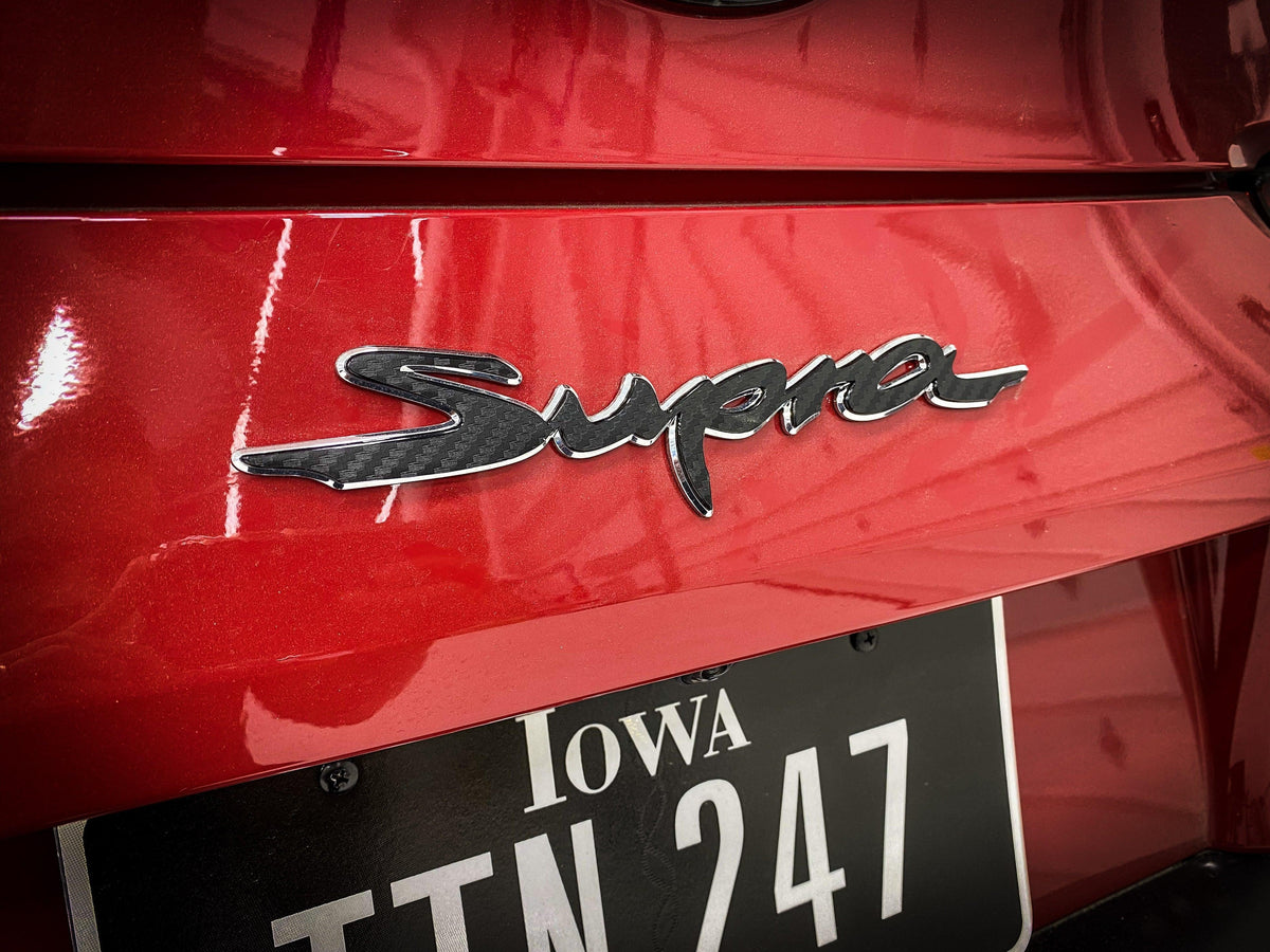 Rear Supra Emblem Overlay (Various Colors) - 2020+ Supra – StickerFab